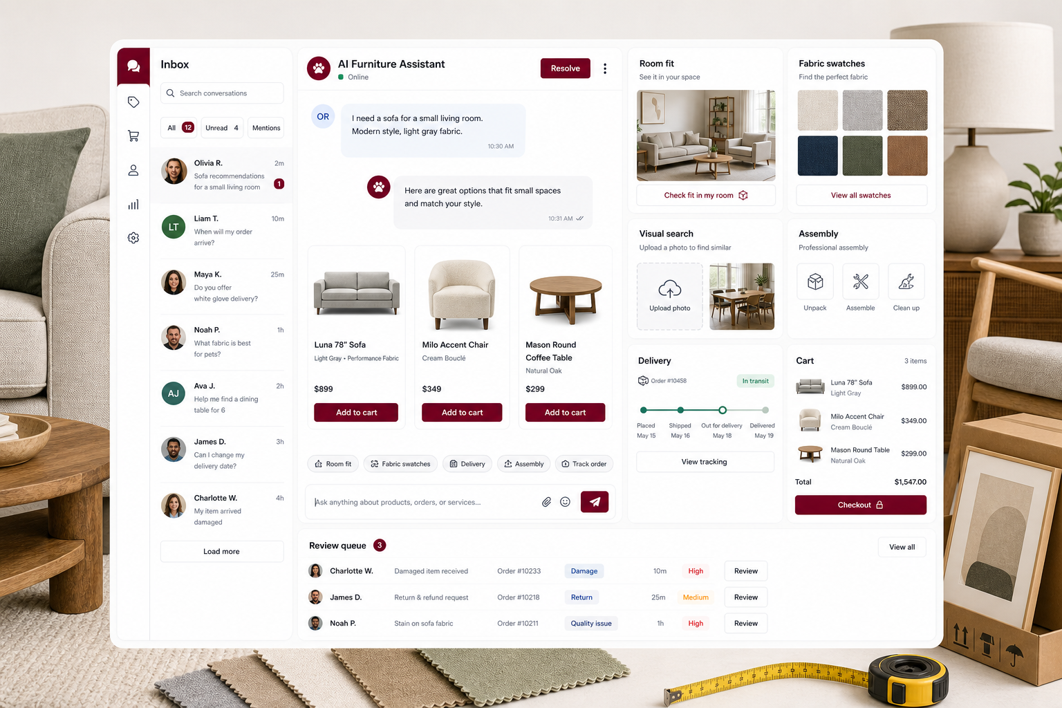 Shopify Furniture Store Chatbot Guide | Rozio